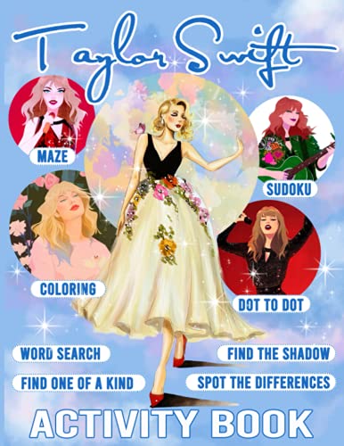 Taylor Swift Activity Book: Impressive Dot To Dot, Find Shadow, One Of ...