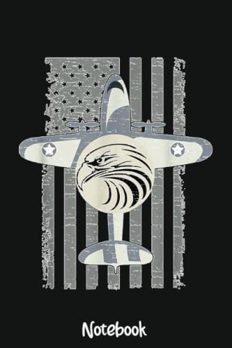 E-2 Hawkeye Air Force Veteran USA Military Flag Retro Notebook ...