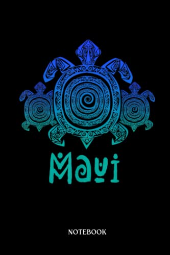 Sea Turtle Notebook: Maui - Hawaii Sea Turtles Tribal Hawaiian Summer ...