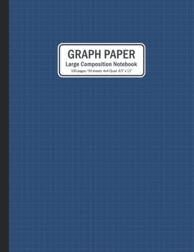 Graph Paper - Large Composition Notebook: Quad Ruled Notebook for Math ...
