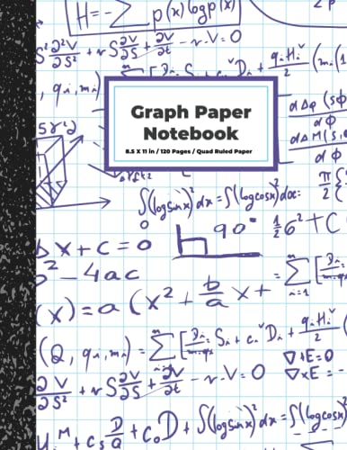 graph paper notebook: -For Science And Math- Quad Ruled 5x5- Squared ...
