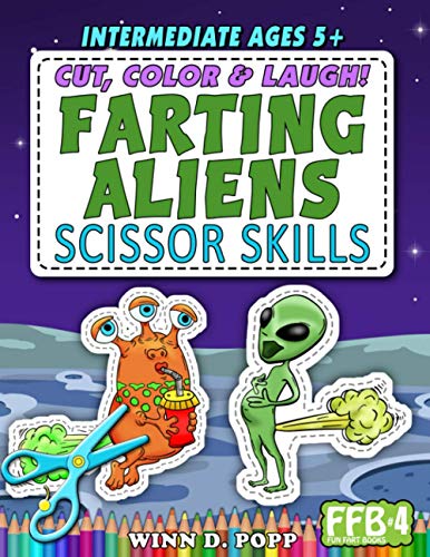 Farting Aliens Scissor Skills: Cut, Color & Laugh. Cutting Practice and ...