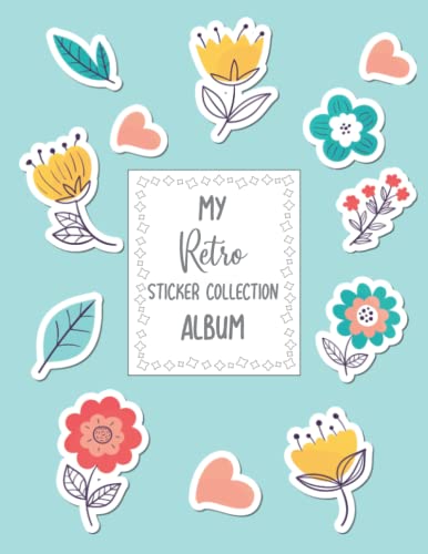 My Retro Sticker Collection Album, Blank Sticker Flower Book for your ...