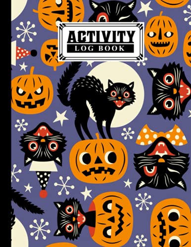 Activity Log Book: Black Cats Cover Activity Log Book, Record And ...