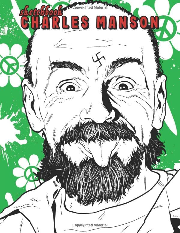 Charles Manson Sketchbook: Comic Book Style Sketchbook - Crazy Charles ...