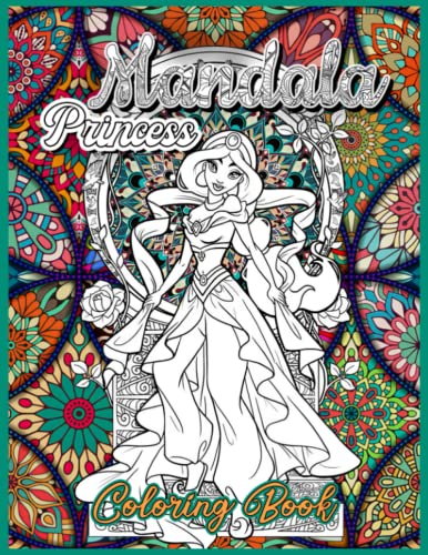 Princéss Mandala Coloring Book: Coloring Book For Stress Relieving ...