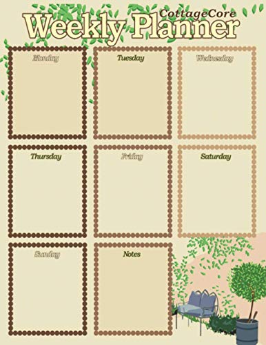 Cottagecore Weekly Planner: A Cottagecore Themed Weekly Planner by na ...