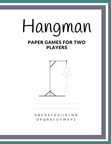 Hangman Paper Games for Two Players: Great spelling game for kids and ...