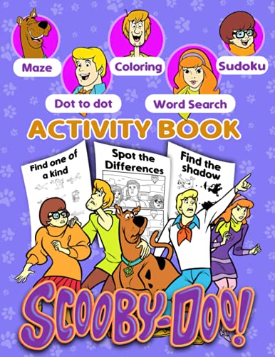 Scooby Doo Activity Book: Color Wonder Adult, Kid Coloring, Dot To Dot ...