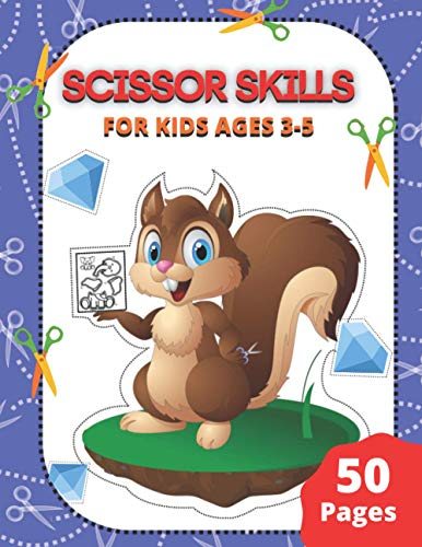 Scissors Skills For Kids Ages 3-5: A Fun Cutting Practice Activity Book ...