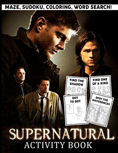 Supernatural Activity Book: An Adult, Kid Spot Differences, Coloring, One Of A Kind, Find Shadow ...