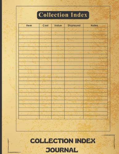 Collection Index Journal: Display Collection index, Track and 0rganized ...