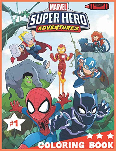 Marvel Superheroes Adventure Coloring book: An Easy Coloring Book For ...
