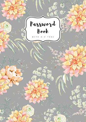Password Book with A-Z Tabs: A5 Internet Password Logbook Large Print ...