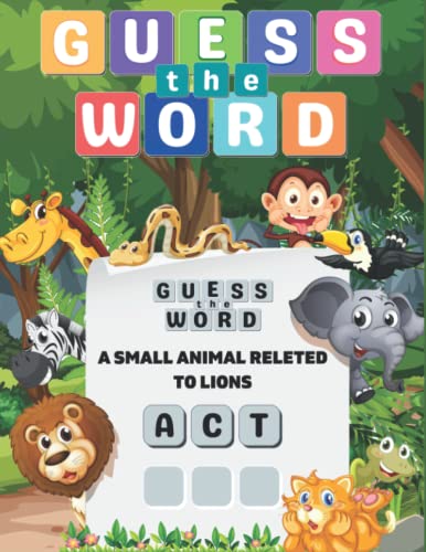 Fun Guess the Word Puzzles for Clever Kids: First Kids Guess Animal ...