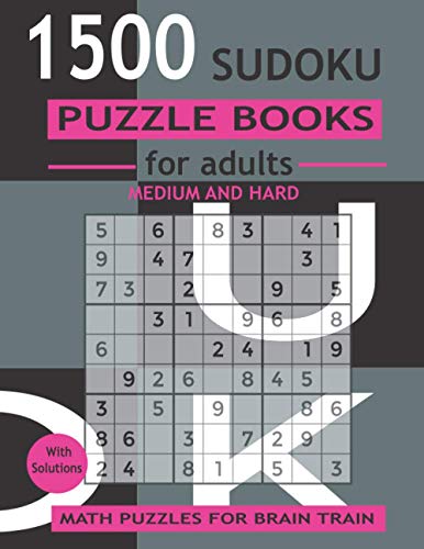 1500 Sudoku Puzzles books for Adults Medium and Hard: Sudoku Puzzle ...