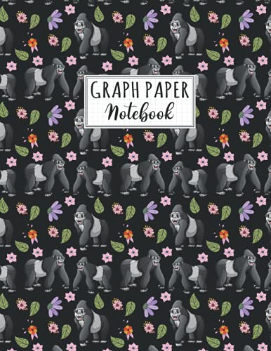 Gorilla Graph Paper: Gorilla Graph Paper Notebook To Write Notes, 4x4 ...