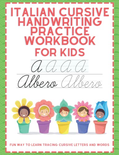 Italian Cursive Handwriting Practice Workbook For Kids - Fun Way To ...