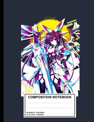 Kurumi Tokisaki Date A Live Notebook: Composition Notebook - College ...