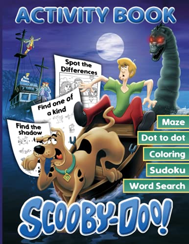 Scooby Doo Activity Book: Nice Coloring, Dot To Dot, Maze, Word Search ...