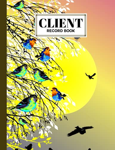 Client Record Book: Premium Birds And Tree Cover Client Record Book ...