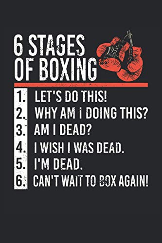 6 Stages of Boxing: Cuaderno rayado de 6 "x 9". Planificador de ...