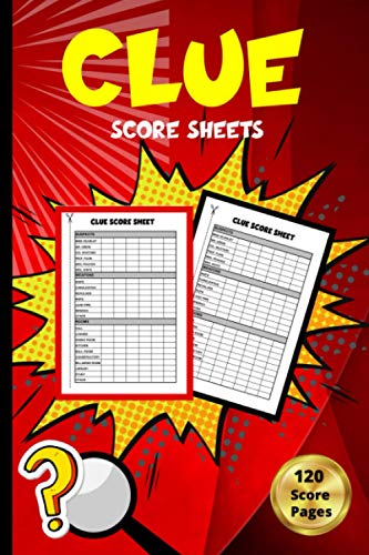 Clue Score Sheets: 120 Clue Board Game Sheets | Clue Replacement Paper ...