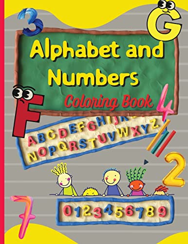 Alphabet and Numbers Coloring Book: ABC & 123 Toddler Coloring Book by ...