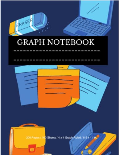 Graph Notebook: Graph Ruled Paper / 4 X 4 Graph Ruled / College Graph ...