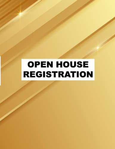 Open House Registration Book: Registry & Log Book for Realtor Agents ...