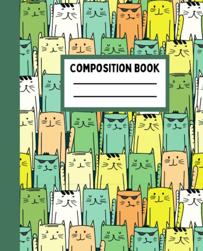 Kawaii Colorful Kitty Cats Composition Notebooks: Cute Cats College ...