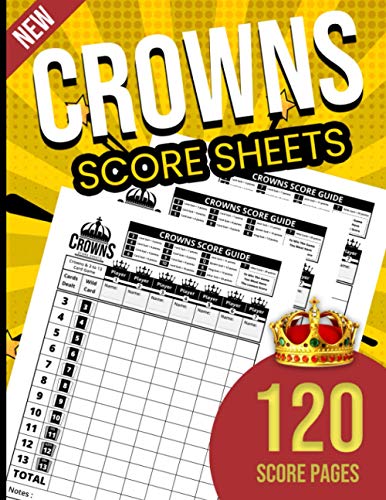 Crown Score Sheets: 120 Personal Large Score Pads for Scorekeeping ...