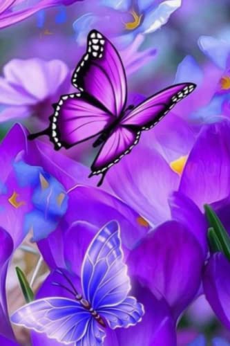 Notebook: Cute purple butterfly design notebook Notebook for those who ...