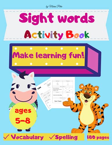 Sight Words Activity Book: Workbook for Kids. Learning to Write and ...