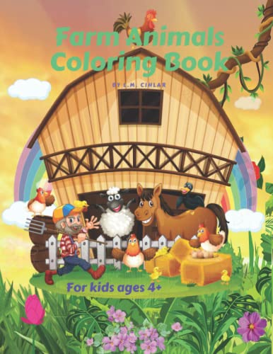 Coloring Book Animals Farm: Cute ,Animals Farm Coloring Book ...