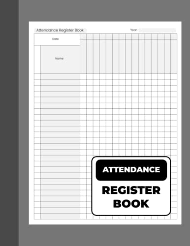 Attendance Register Book: Attendance Log Book | Attendance Book For ...