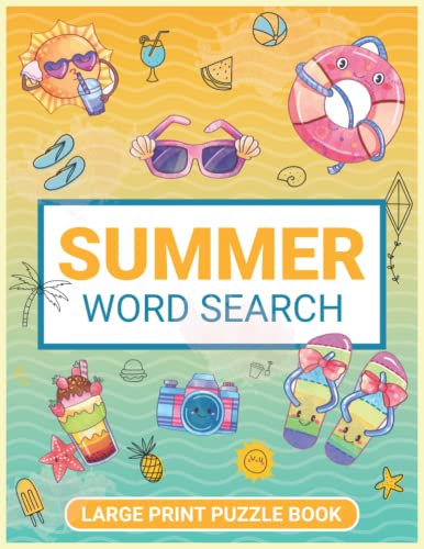 Summer Word Search: Large Print Word Search Puzzle Book for Seniors ...