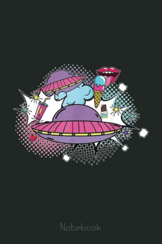 Invasion of Alien Spaceship UFO Comic Book, Flying Object Notebook ...