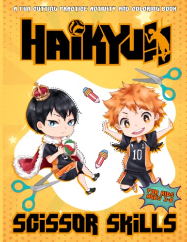 Haikyuu Scissor Skills: Coloring And Cutting Kids Activity Workbook ...
