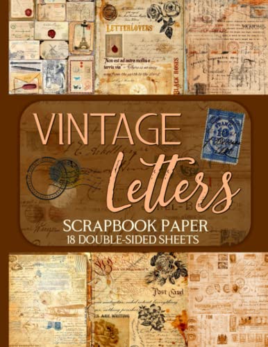 Vintage Letters Scrapbook Paper - 18 Double-Sided Sheets: Decorative ...
