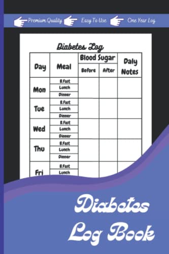 Diabetes Log Book: Diabetes tracking Recording Book, easily track your ...