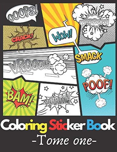 Coloring Sticker book (Tome 1): Coloring Book For adults, Coloring Book ...