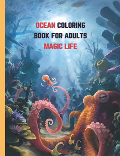 ocean coloring book for adults magic life: sea Creatures life Adult ...