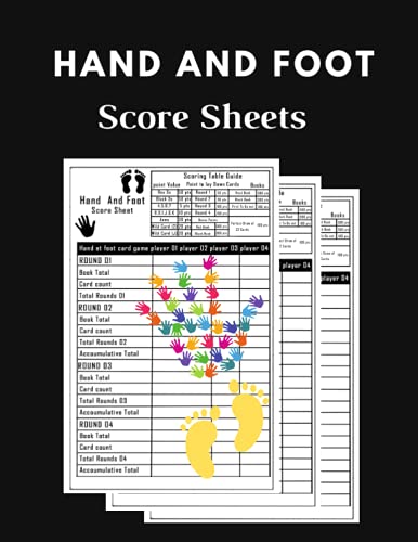 Hand And Foot Score Sheets: Score Keeper Notebook |Hand And Foot Score ...