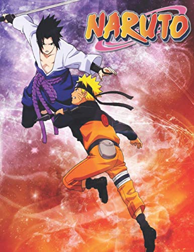 Naruto Notebook: Naruto Manga Glossy Cover Wide Ruled Blank Lined Soft ...