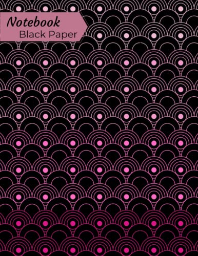Black Paper Notebook: For Gel Pens and White Ink - College Ruled Black ...