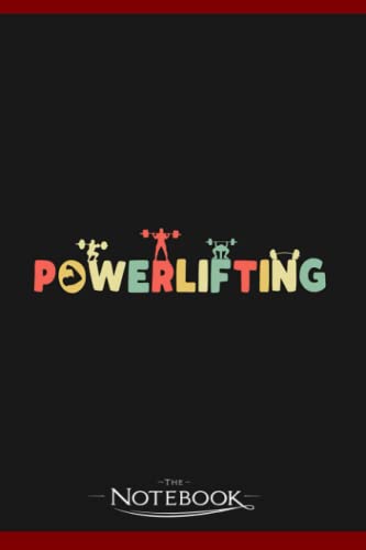 Retro Powerlifting Gym Weightlifting Vintage Powerlifter 1 Notebook ...
