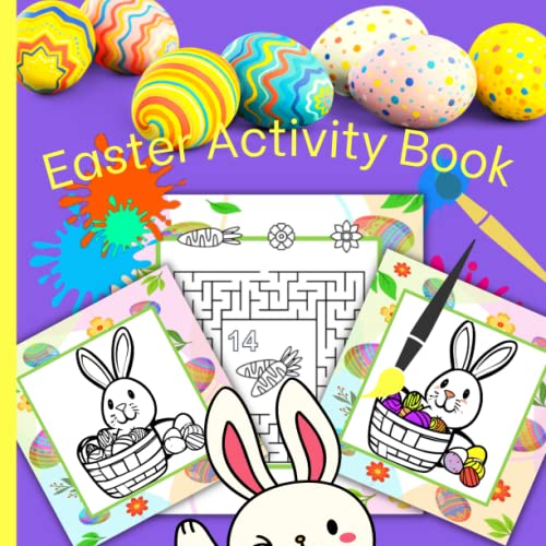Easter Activity Book for Kids: Easter Coloring Pages and Mazes by ...