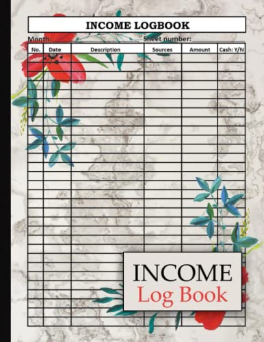 Income Logbook: Simple Income Record Tracking Book | Cash Book Accounts ...