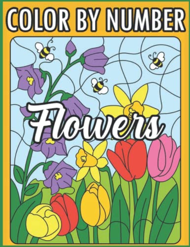 Color by Number Flowers: Garden Patterns and Botanical Floral Color By ...
